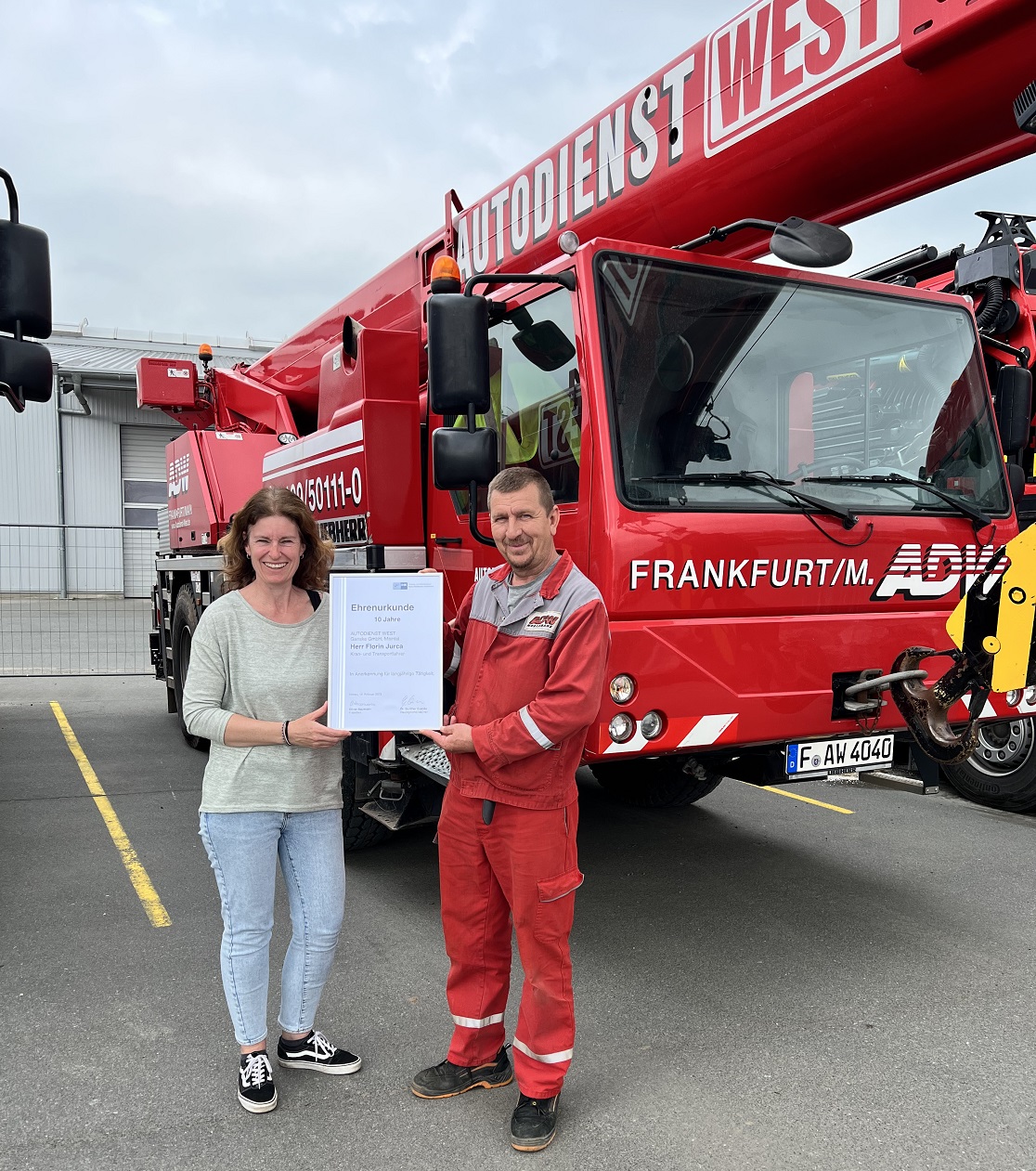 Mitarbeiterjubiläum - Autodienst West - 10-Jähriges